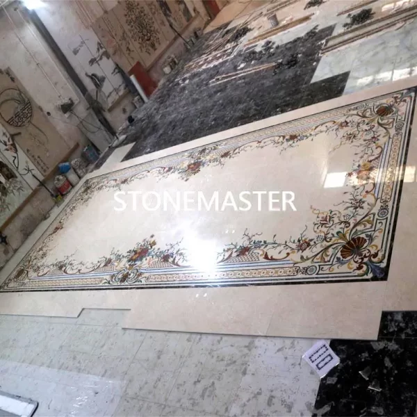 Royal Custom Marble Inlay Design for Hallways