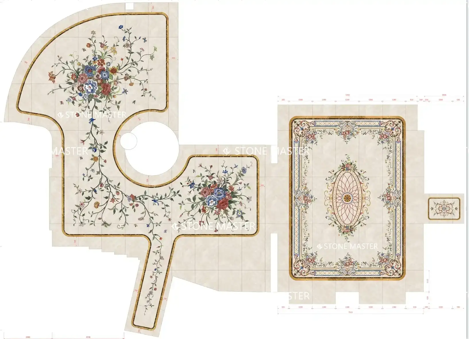 Custom Tile Inlay and Floor Inlay Design for a High-End Clubhouse in ...