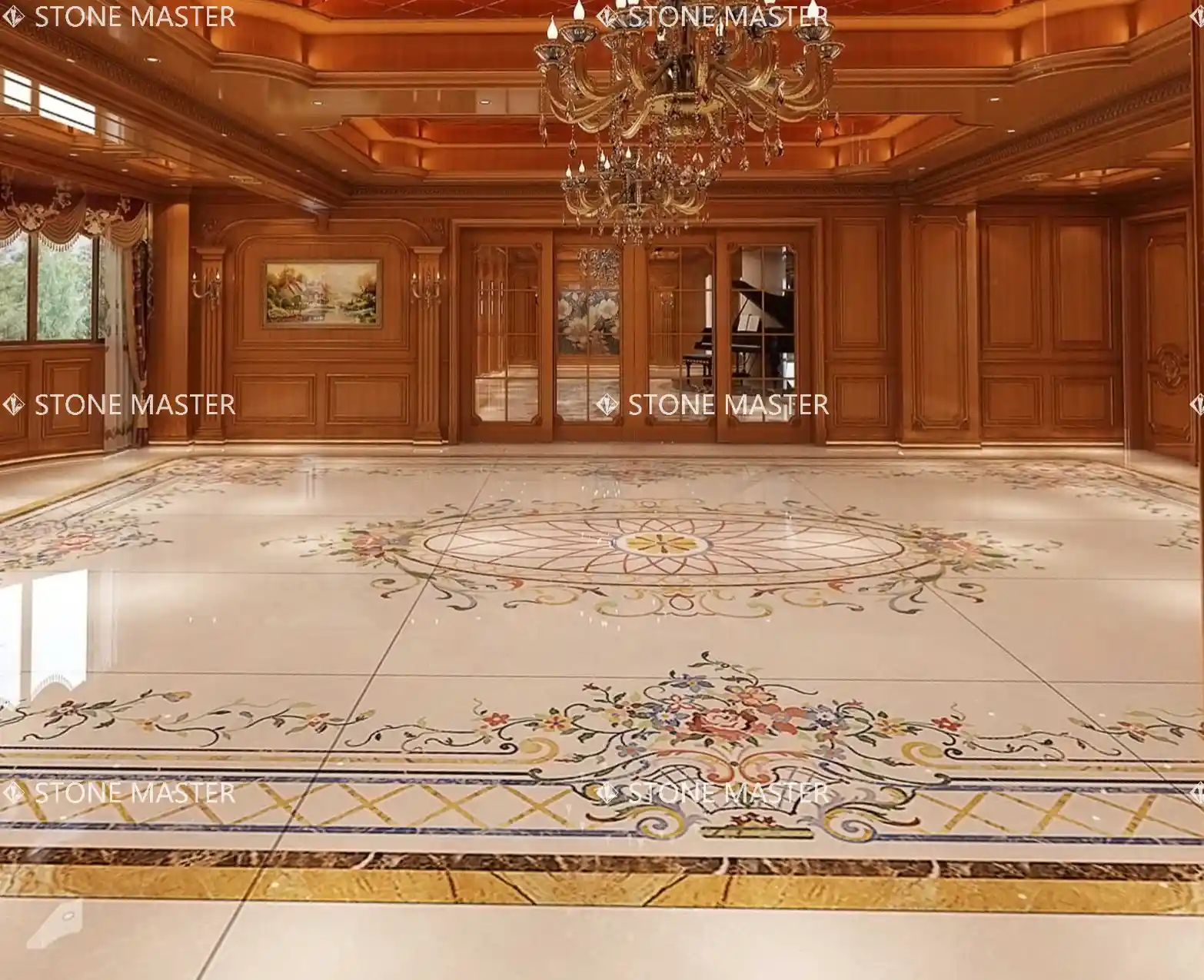 Custom Tile Inlay and Floor Inlay Design for a High-End Clubhouse in ...