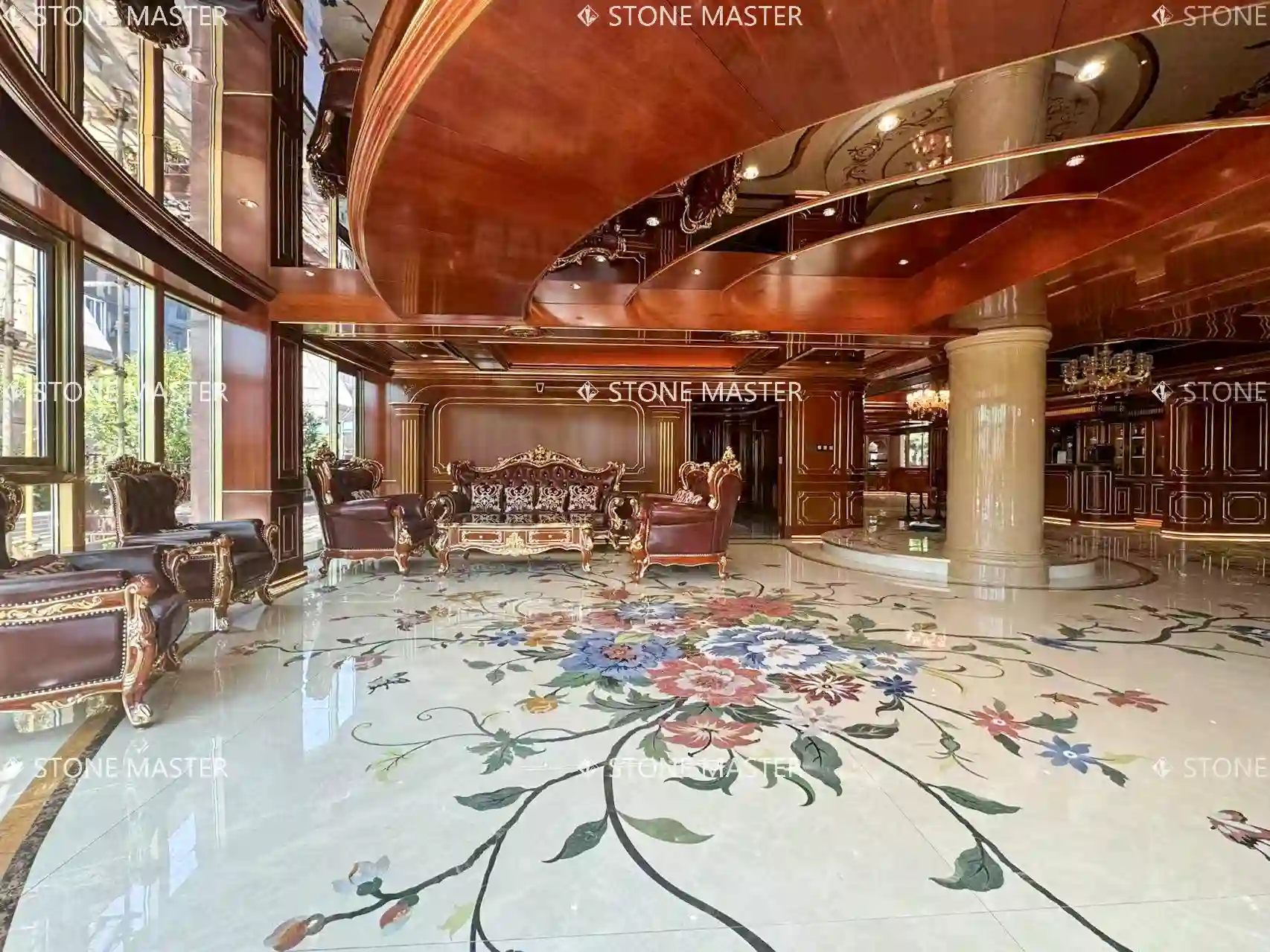 Custom Tile Inlay and Floor Inlay Design for a High-End Clubhouse in ...