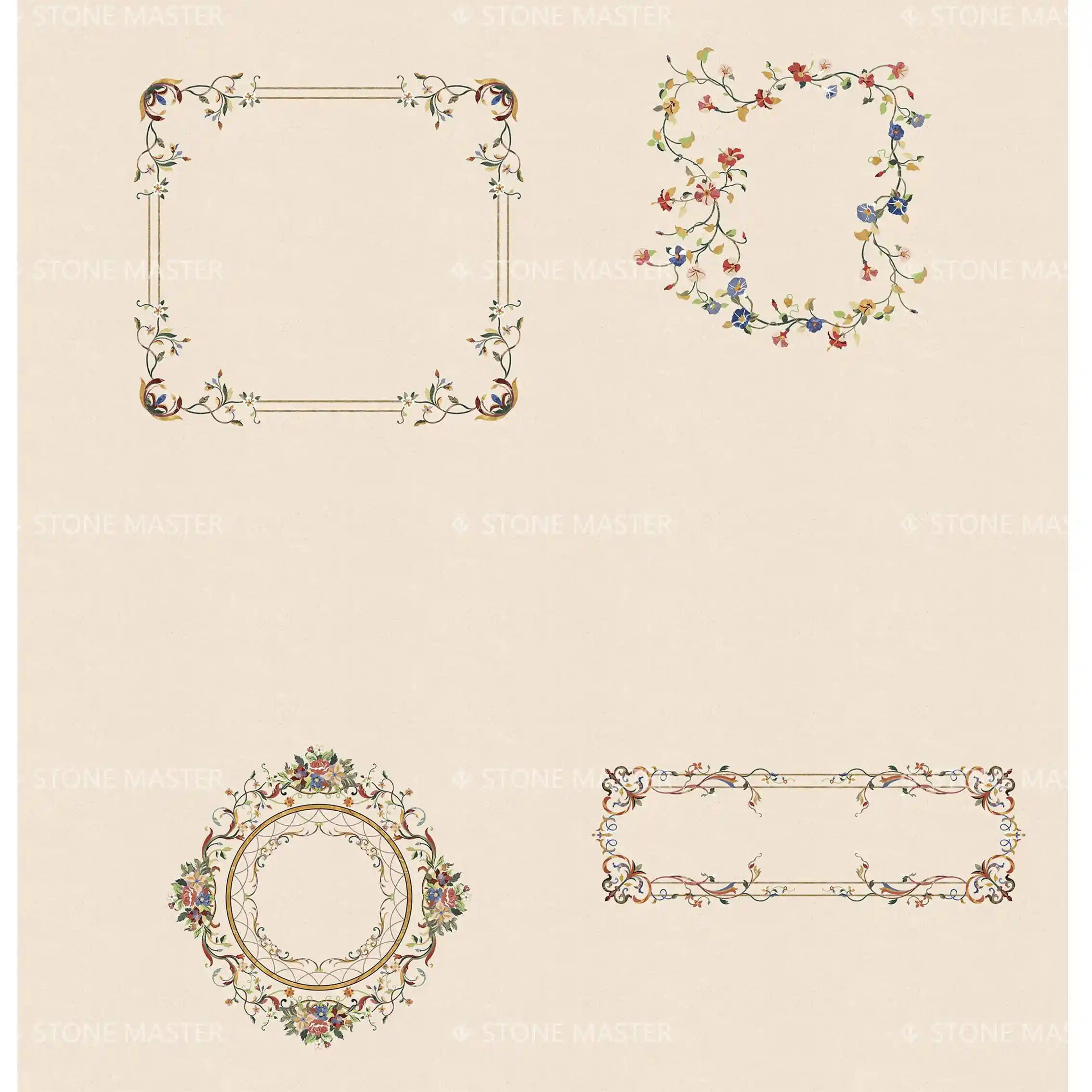 Floor Design Masterpiece: Custom Marble Inlay for Luxury Villas